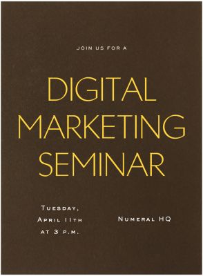 Seminar Invitations | Send online instantly | RSVP tracking