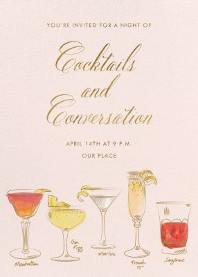 Cocktail Party Invitations | Send online instantly | RSVP tracking