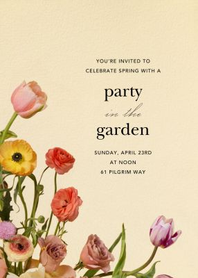 Spring Party Invitations | Send online instantly | RSVP tracking