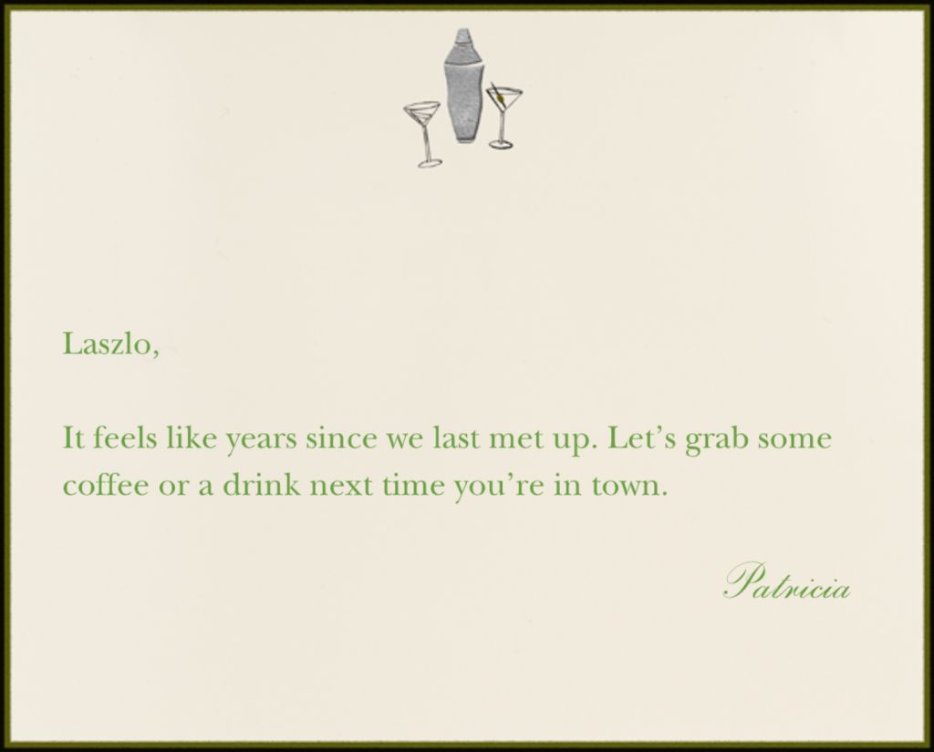 Mini Cocktail Set - Stationery | Send online instantly | Track opens