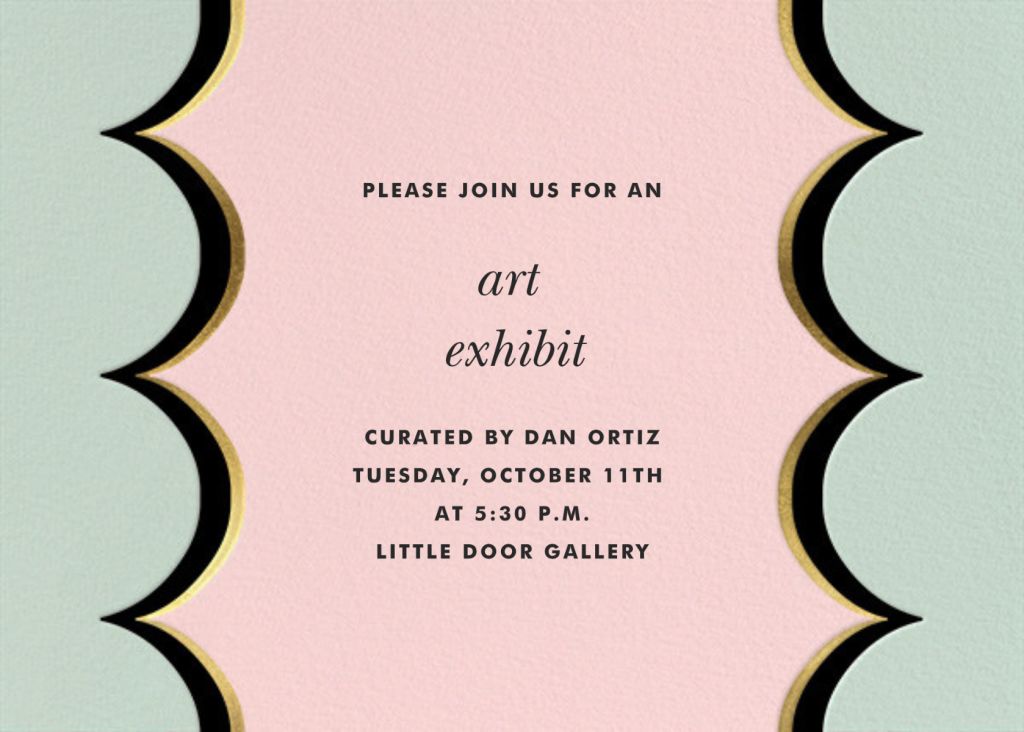 Intarsia Scallop - Art Exhibition Invitation | Send online instantly ...