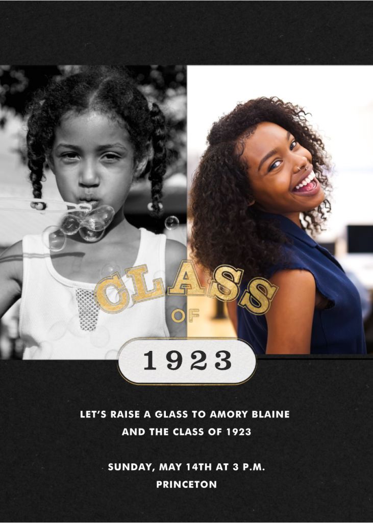 Varsity Split-Screen - Graduation Party Invitation | Send online ...