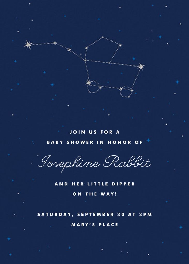 Little Dipper - Baby Shower Invitation | Send online instantly | RSVP ...