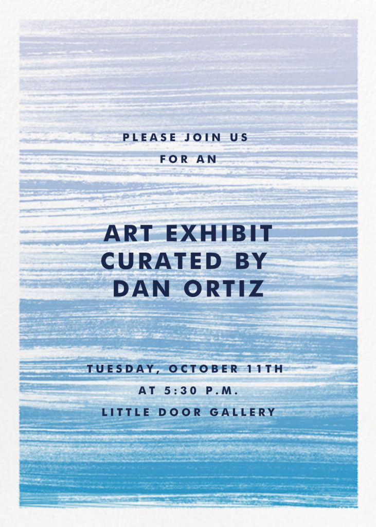 Gradient Messy Strokes - Art Exhibition Invitation | Send online ...