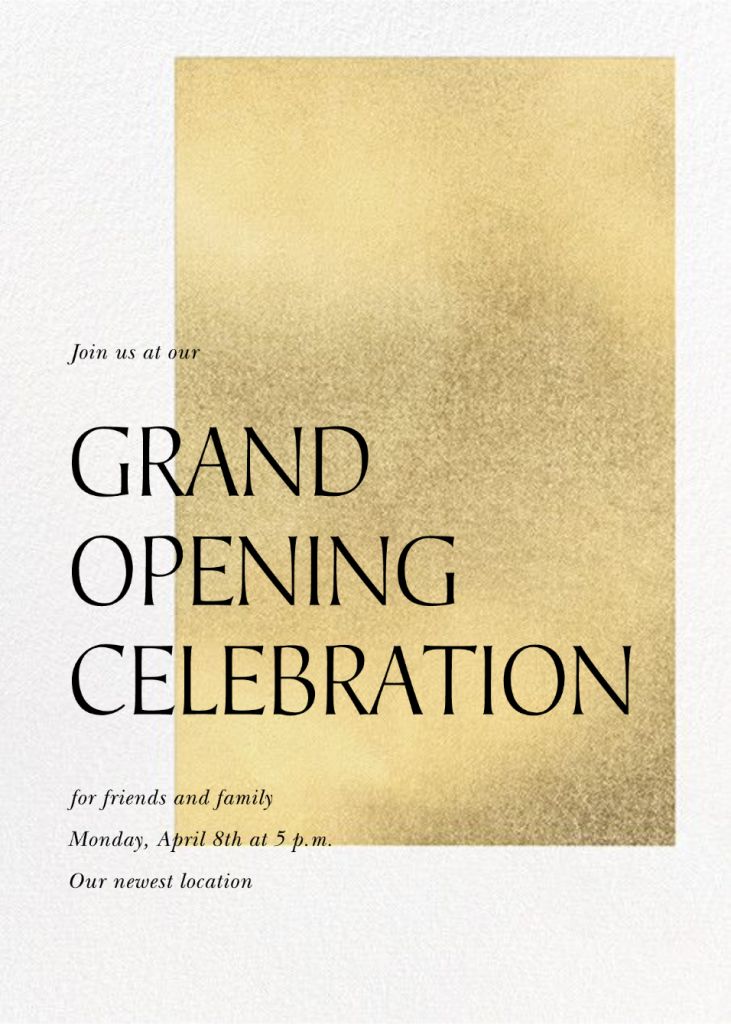 Modern Gold - Launch Party Invitation | Send online instantly | RSVP ...