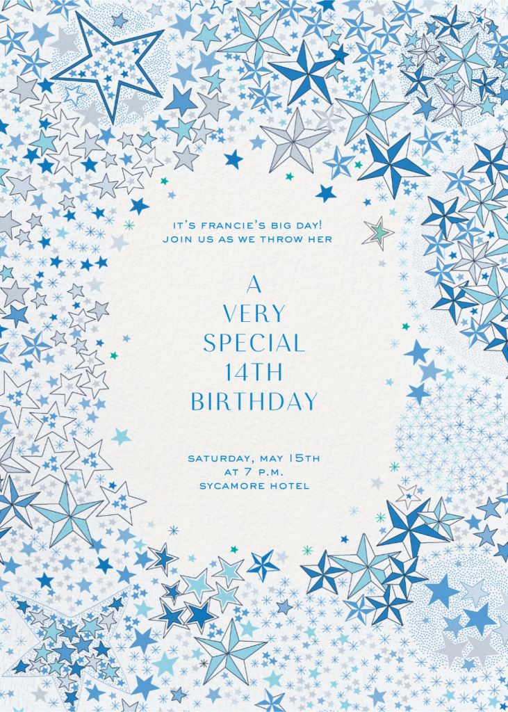 Stars on Stars - Birthday Invitation | Send online instantly | RSVP ...