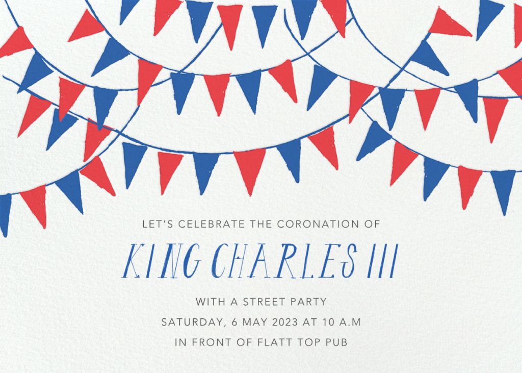 Mind Your Banners - Coronation Party Invitation | Send online instantly ...