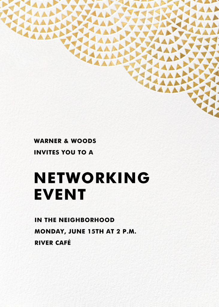Savoy (Square) - Networking Event Invitation | Send online instantly ...