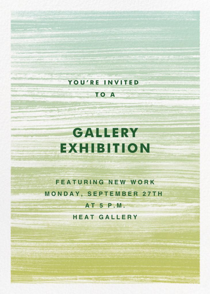 Gradient Messy Strokes - Art Exhibition Invitation | Send online ...