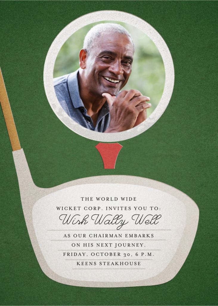 Tee Time (Photo) Invitation