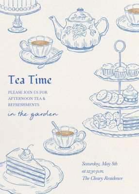 Tea Party Invitations | Send online instantly | RSVP tracking