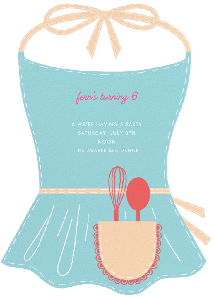 Apron Strings Invitation