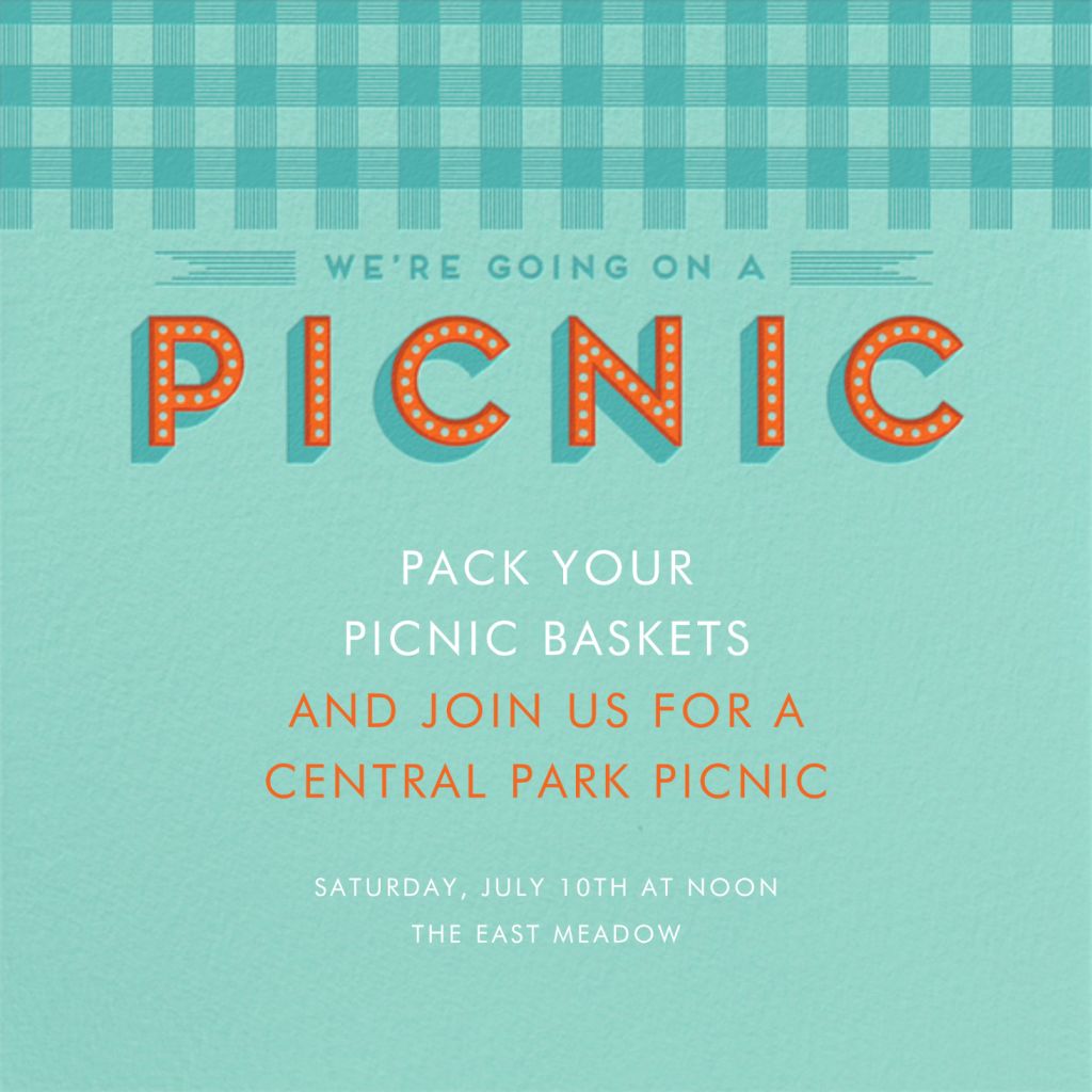 We're Going on a Picnic - Picnic Invitation | Send online instantly ...