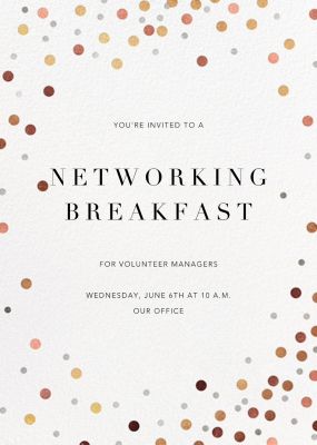 Networking Event Invitations | Send online instantly | RSVP tracking