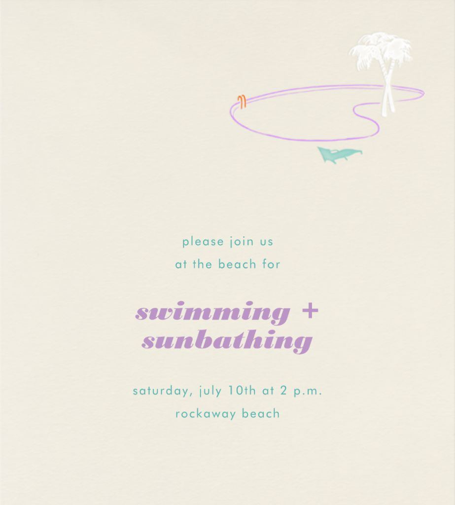 Vegas Pool Party - Beach Party Invitation | Send online instantly ...