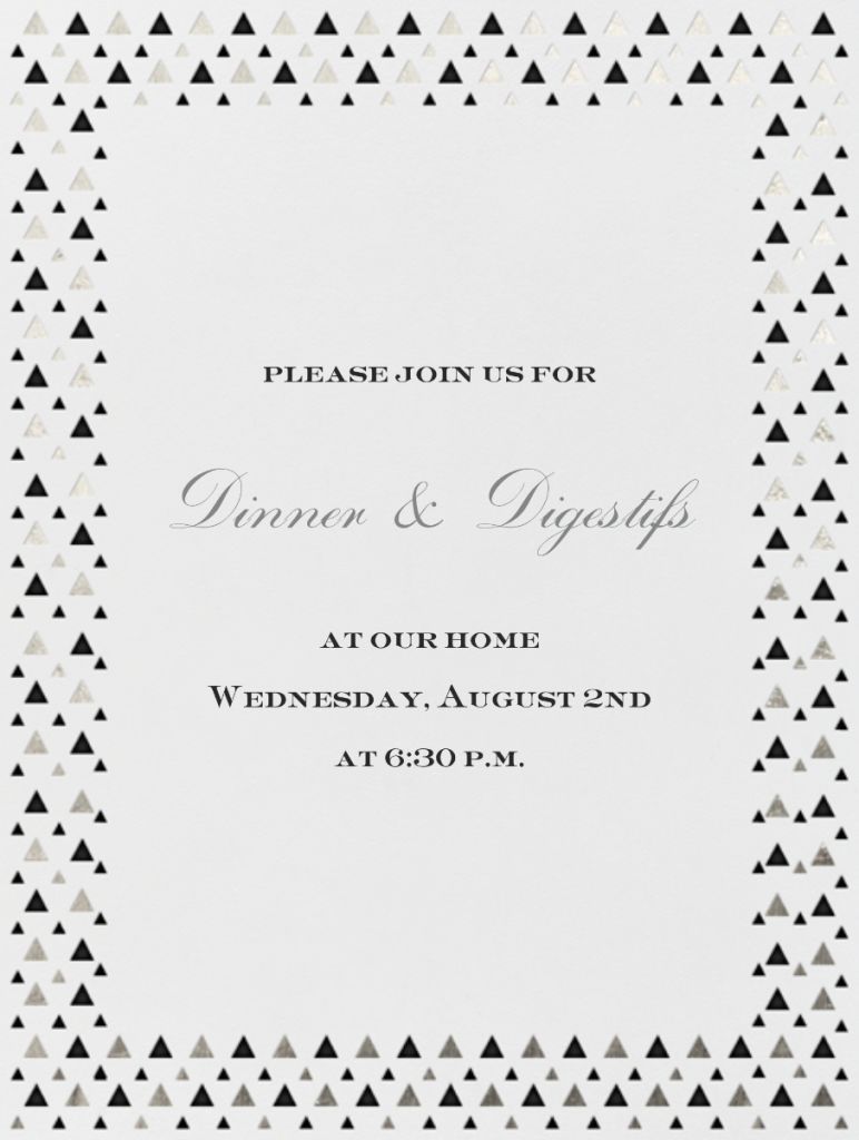 Triangles - Cocktail Party Invitation | Send online instantly | RSVP ...