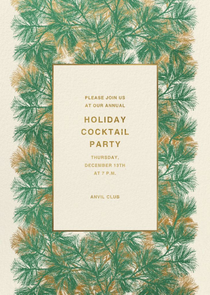 Wispy Border - Corporate Holiday Party Invitation | Send online ...