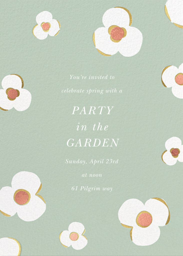 Three Petals - Spring Party Invitation | Send online instantly | RSVP ...