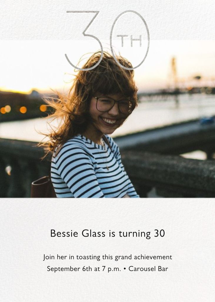 Decade Photo - Birthday Invitation | Send online instantly | RSVP tracking