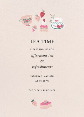 High Tea Invitation Wording