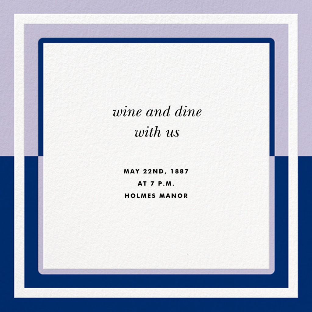 Colorblocked Border - Party Invitation | Send online instantly | RSVP ...