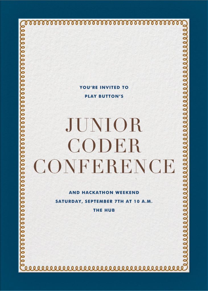 Bold Line (Tall) - Conference Invitation | Send online instantly | RSVP ...