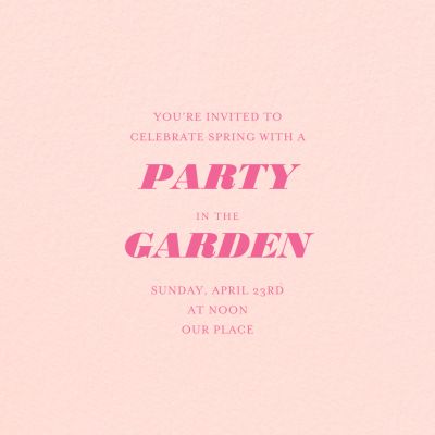 Spring Party Invitations | Send online instantly | RSVP tracking