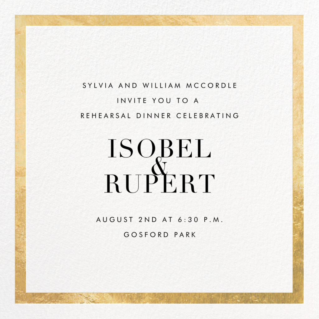 Editorial II (Square) - Wedding Weekend Invitation | Send online ...