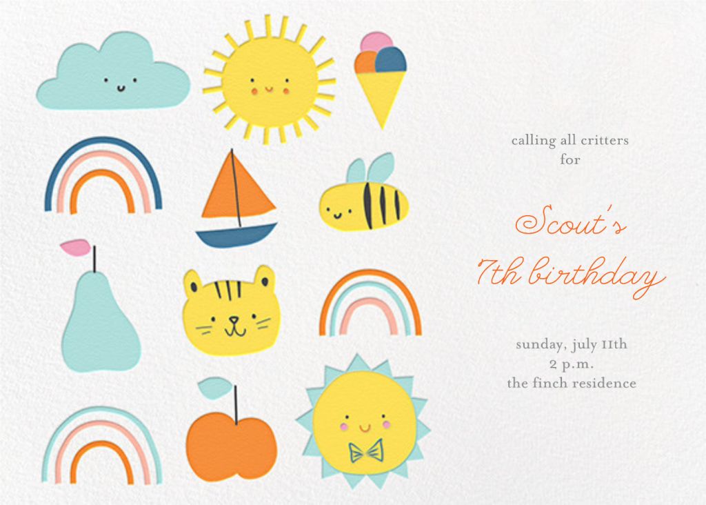 Party Weather (Invitation) - Birthday Invitation | Send online ...