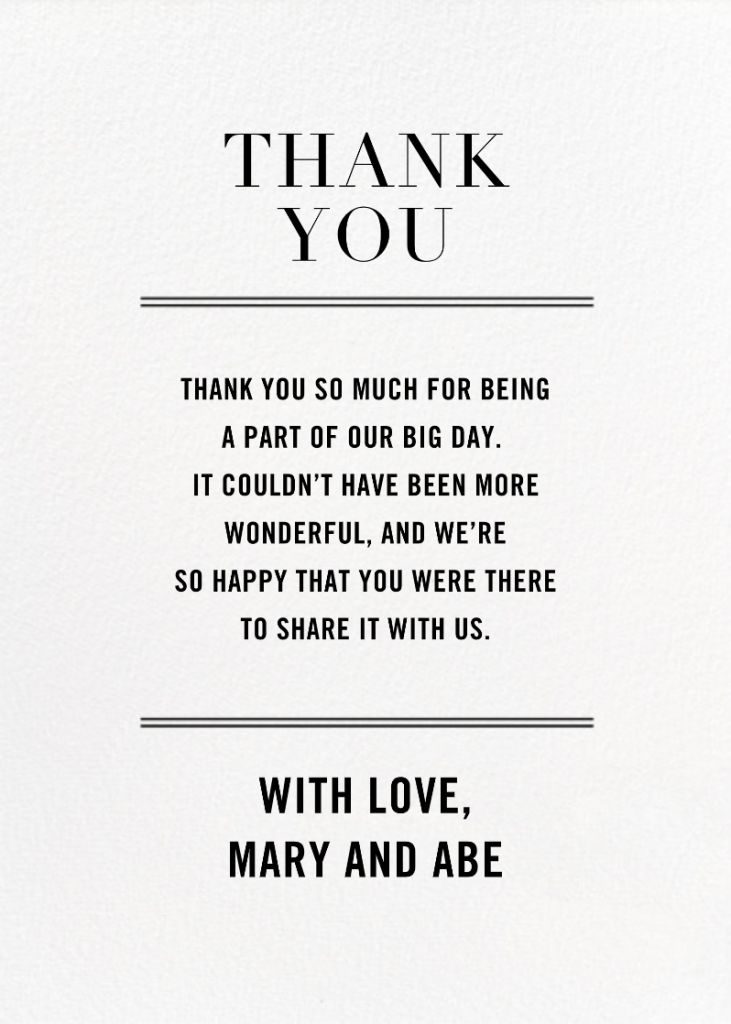 Typographic II (Stationery) - Thank You Card | Send online instantly ...