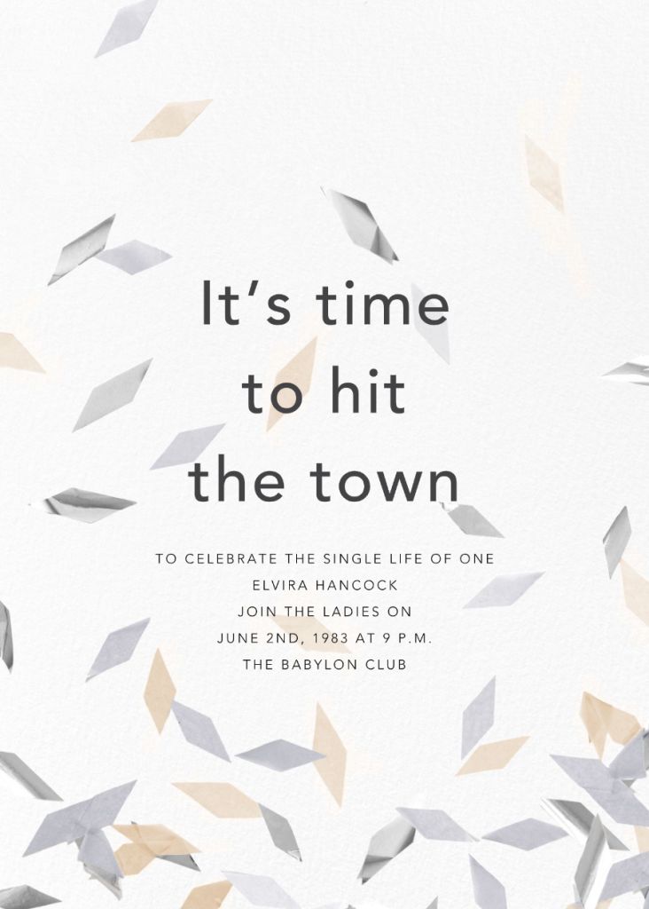 Flutter - Bachelorette Party Invitation | Send online instantly | RSVP ...