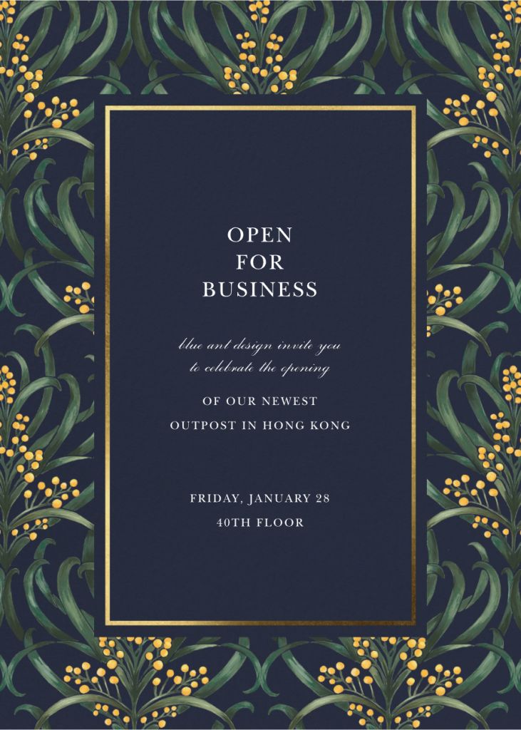 Flowering Mimosa - Launch Party Invitation | Send online instantly ...