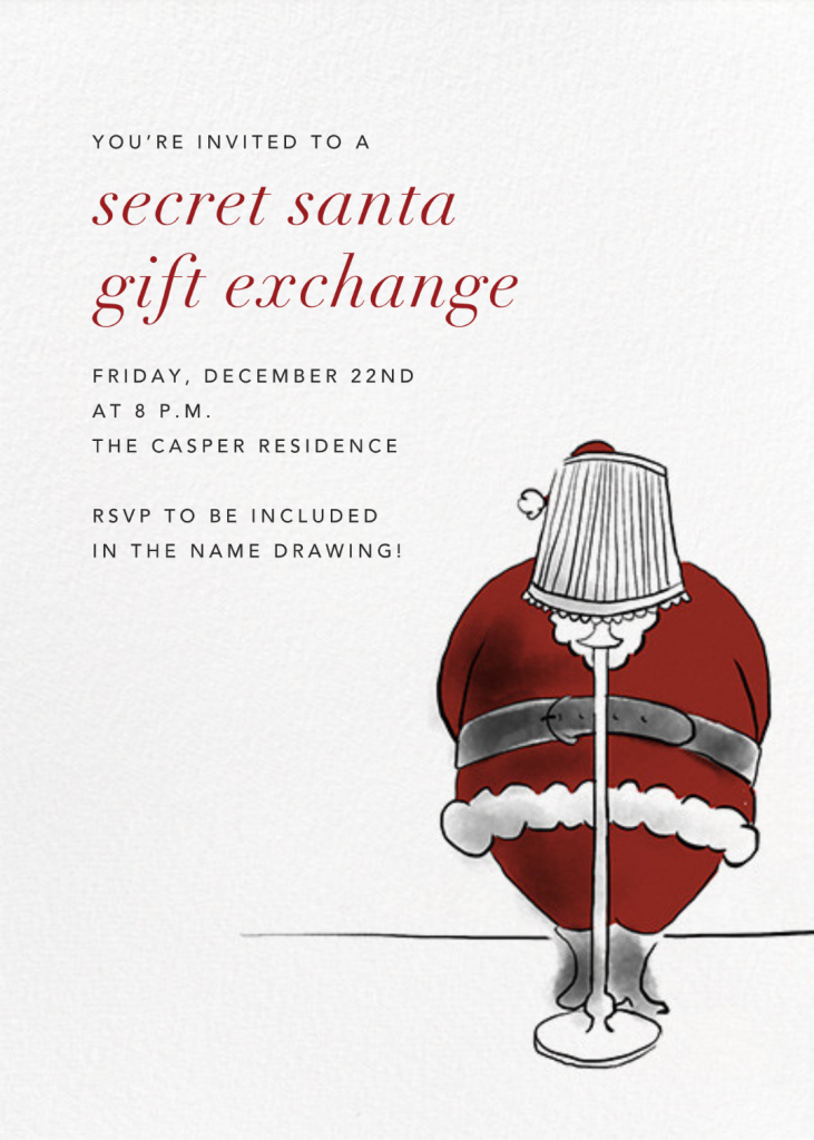 Secret Santa Send Online Instantly RSVP Tracking