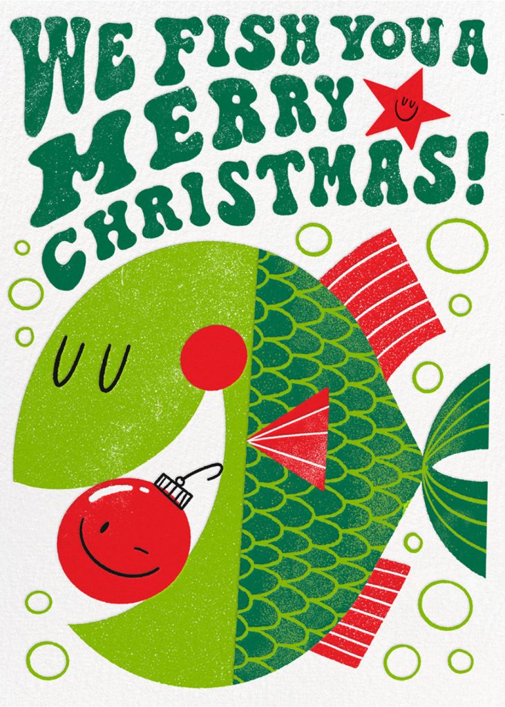 Holiday Fishes - Christmas Card | Send online instantly | Track opens