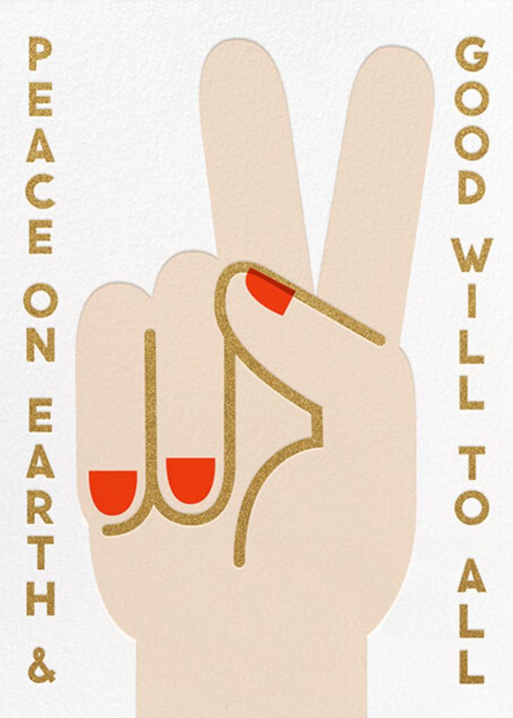 Peace Sign - Holiday Card | Send online instantly | Track opens