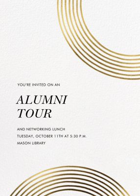 Alumni Event Invitations | Send online instantly | RSVP tracking