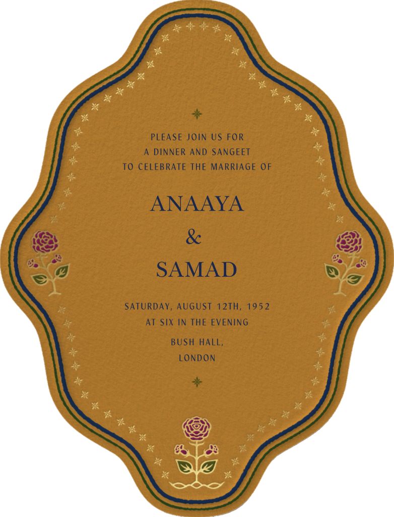 Gulab Border - Wedding Invitation | Send online instantly | RSVP tracking