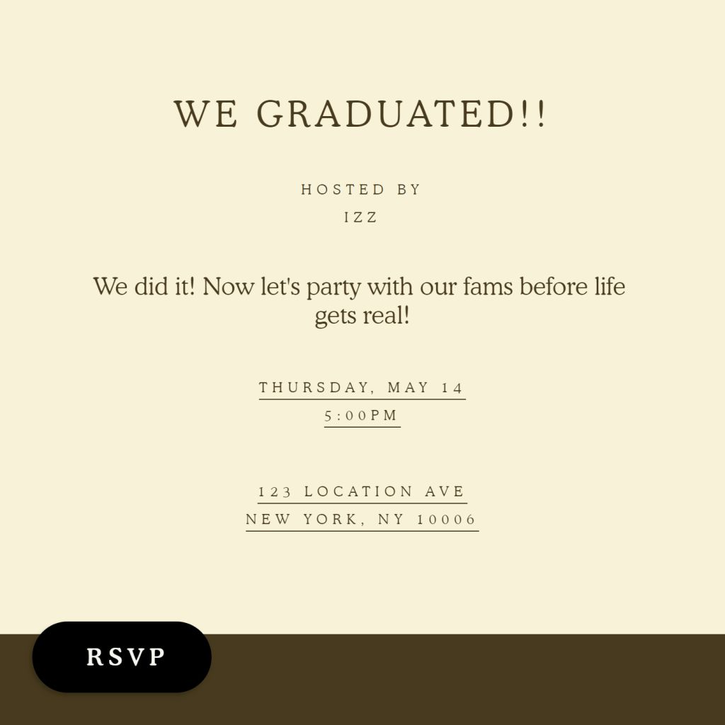 Graduation Party Invitations | Send online instantly | RSVP tracking