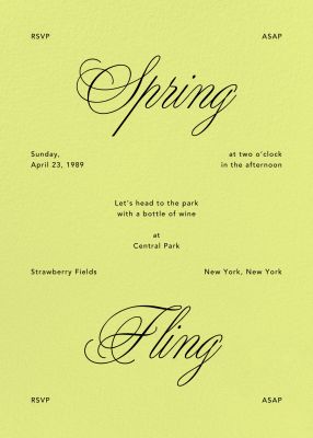 Spring Party Invitations | Send online instantly | RSVP tracking