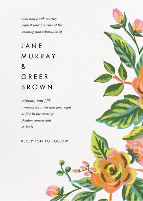 Rifle Paper Co. Wedding Invitations | Send online instantly | RSVP tracking