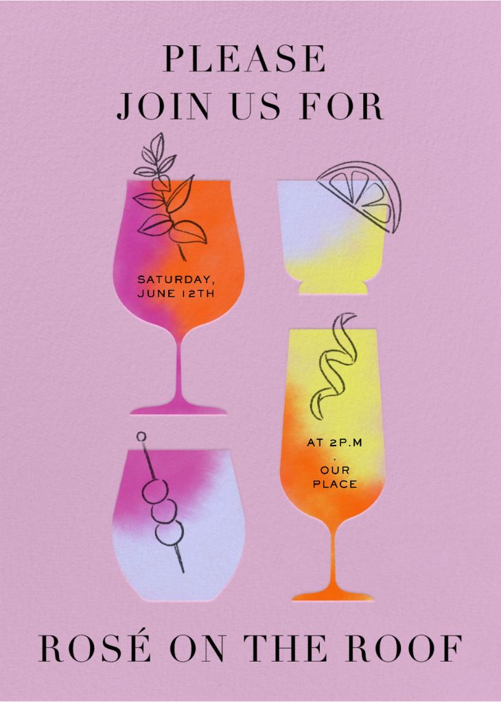 Dazzling Drinks - Cocktail Party Invitation | Send online instantly ...