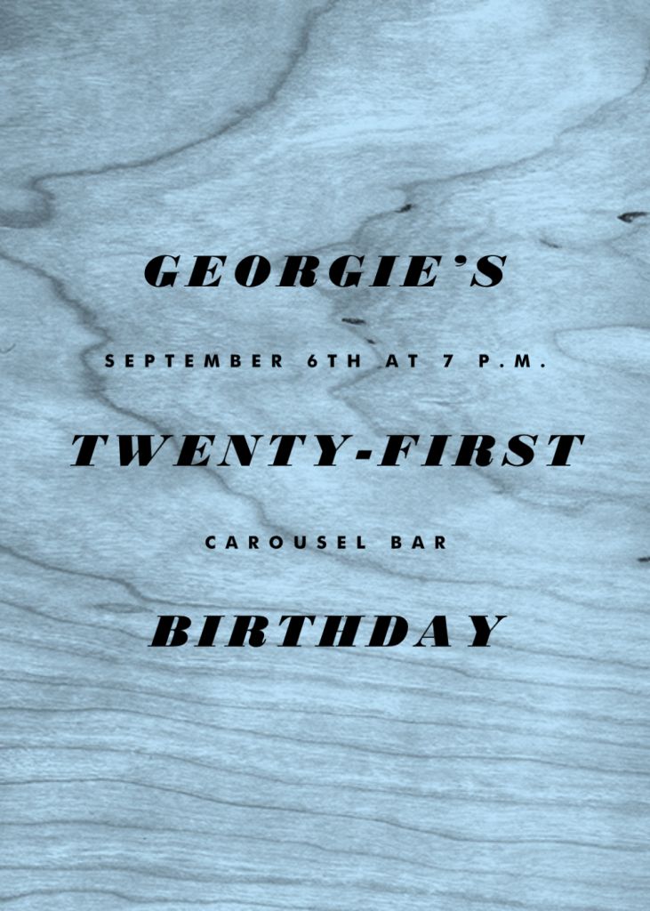Wood Stain - Birthday Invitation | Send online instantly | RSVP tracking