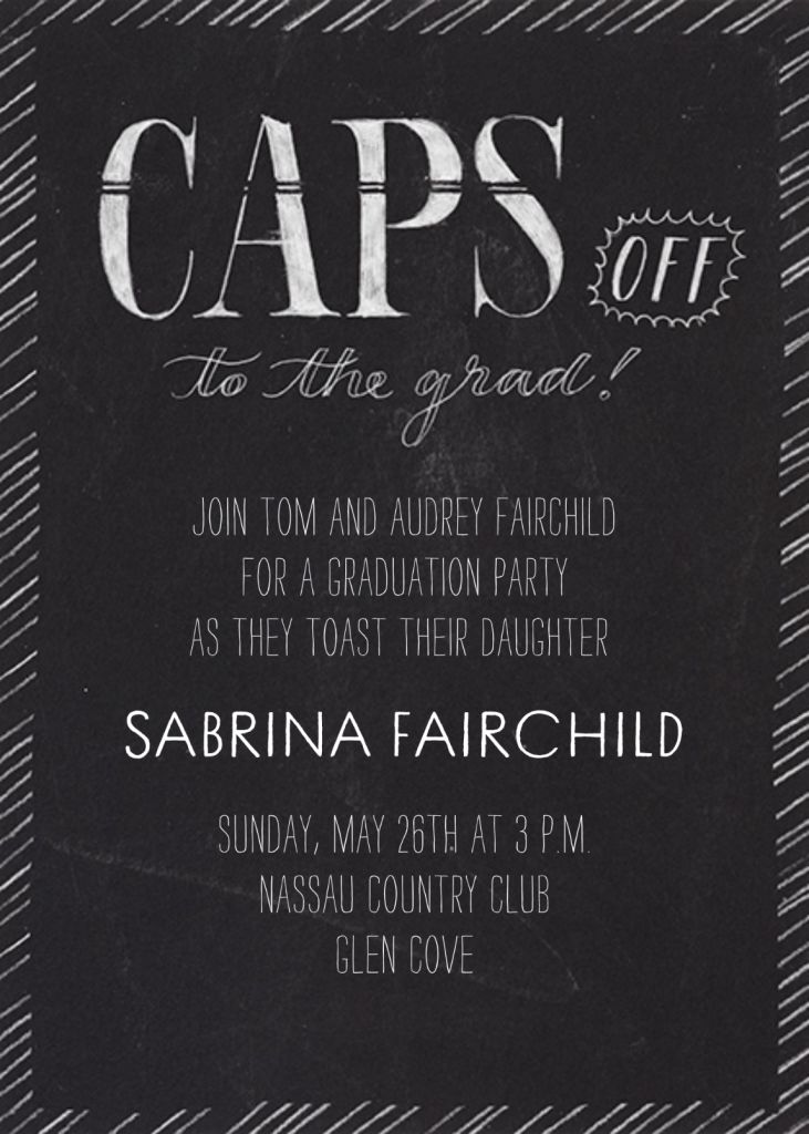 Caps Off - Graduation Party Invitation | Send online instantly | RSVP ...