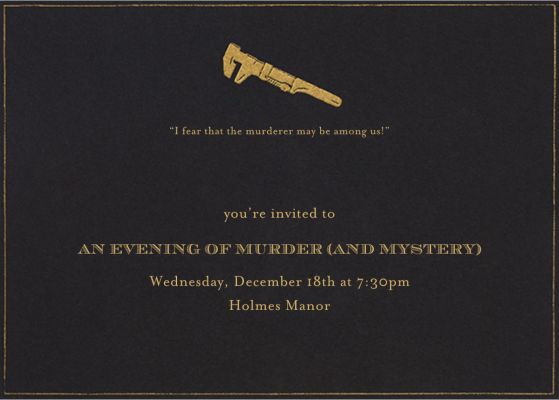 Murder Mystery Party Invitations | Design & Send Online