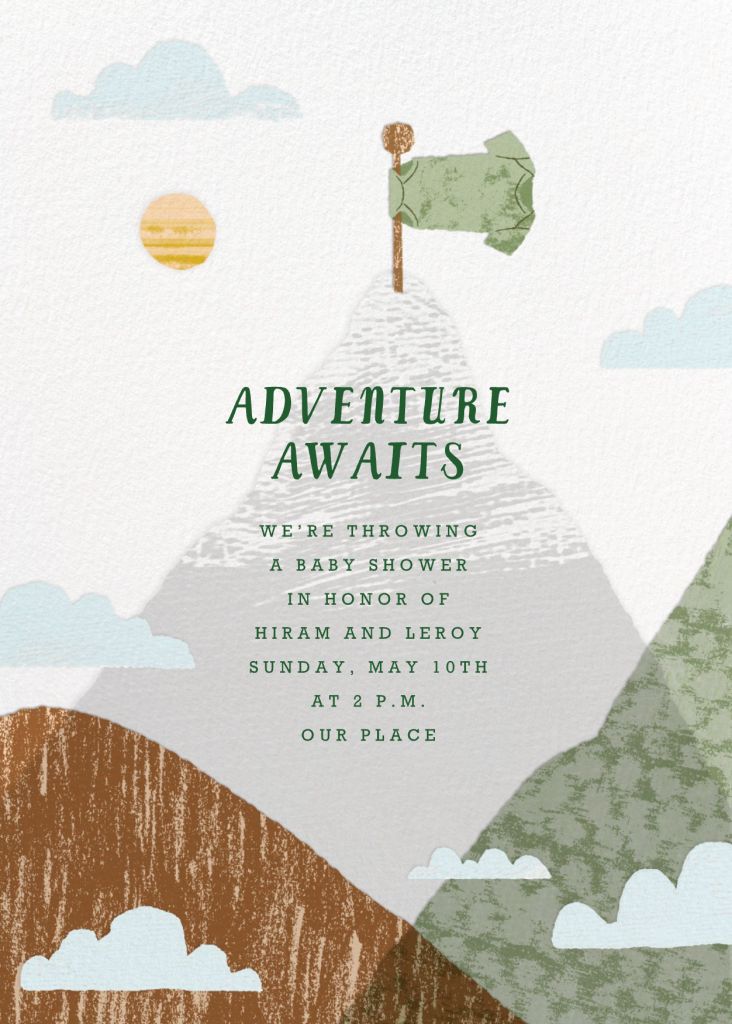 Greatest Adventure Baby Invitations