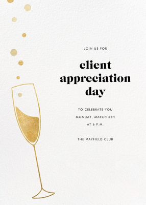 Client Appreciation Invitations | Send online instantly | RSVP tracking