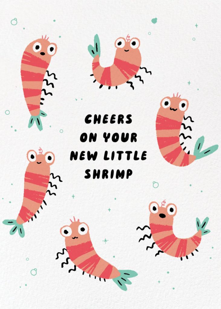 Petite Prawn - Congratulations Card | Send online instantly | Track opens