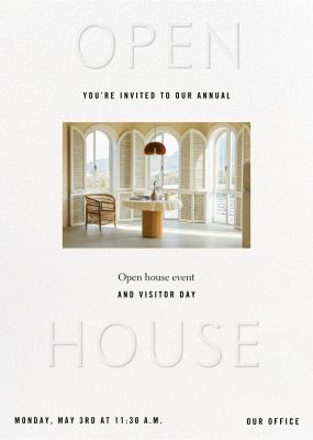 Open House Invitations | Send online instantly | RSVP tracking