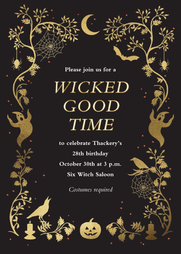 Wicked Border - Birthday Invitation | Send online instantly | RSVP tracking