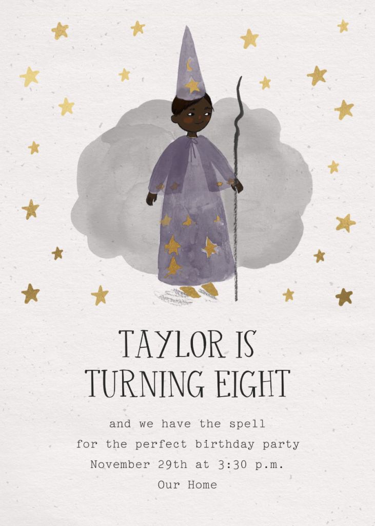 Magic Spell - Birthday Invitation | Send online instantly | RSVP tracking
